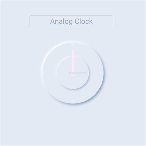 Premium Vector Neumorphism Analog Clock