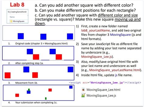 Solved Name Movingsquare Lab 8 A Can You Add Another Square