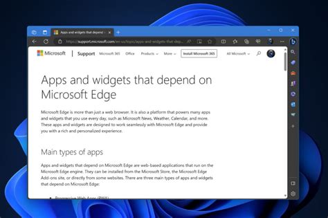 uninstalling edge in windows 11 breaks apps and widgets microsoft warns