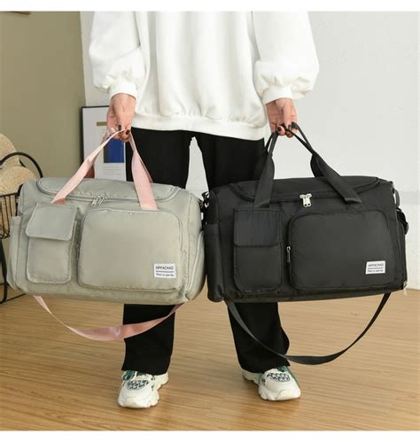 여행가방 보스턴백 대용량 야외 방수 여행 수하물 여성용 나일론 스포츠 체육관 여성 크로스바디 백 티몬