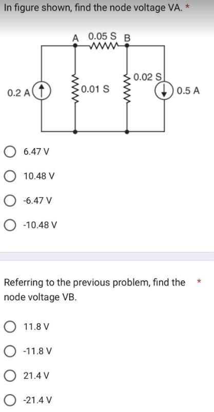 Solved In Figure Shown Find The Node Voltage VA Chegg