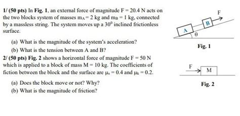 solved bus fig 1 1 50 pts in fig 1 an external force