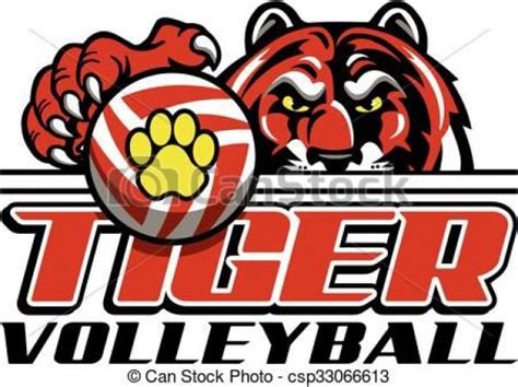 Vector Tiger Volleyball Stock Illustration Royalty Free