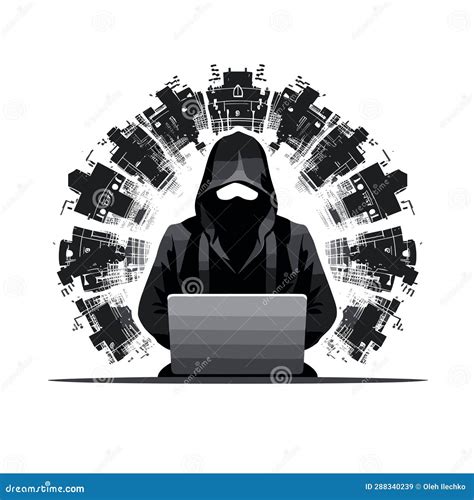 Hacker Vector Flat Minimalistic Asset Isolated Illustration Stock Vector Illustration Of Thief