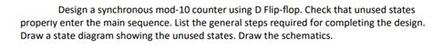 Solved Design A Synchronous Mod 10 Counter Using D Chegg Com