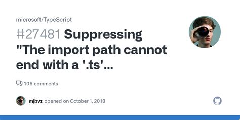 Suppressing The Import Path Cannot End With A Ts Extension Error