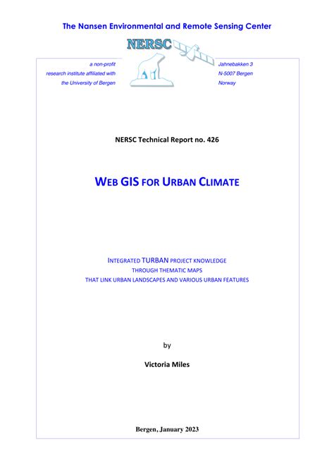 Pdf Web Gis For Urban Climate