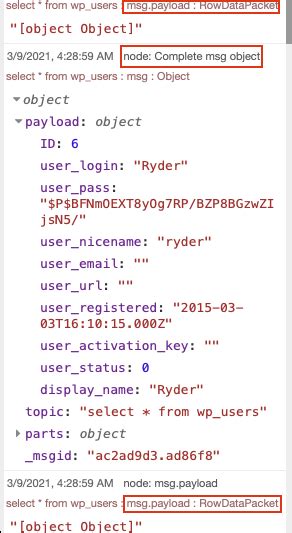 Splitting Array From MySQL Query General Node RED Forum
