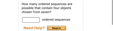 Answered How Many Ordered Sequences Are Possible Bartleby