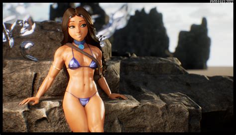 Rule 34 3d Model Avatar The Last Airbender Bikinig Dark Skinned Female Female Katara Phyffees