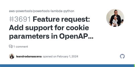 Feature Request Add Support For Cookie Parameters In Openapi Schema · Issue 3691 · Aws