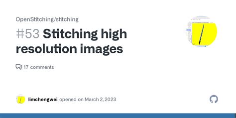 stitching high resolution images · issue 53 · openstitching stitching