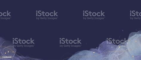 가을과 겨울을위한 수평 템플릿으로 진한 파란색 배경에 알코올 잉크 아트가 있습니다 골드 반짝임 섬세하고 자연스럽고 세련된 0명에 대한 스톡 벡터 아트 및 기타 이미지