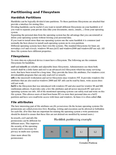 03filesystem2 Partitioning Pdf File System Computer File