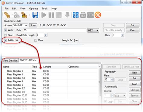 comm operator supports i2c panel serial port tool