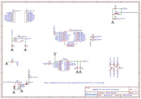 Schematic Wemos D1 Mini Clone Schematic 20221214 Pdf