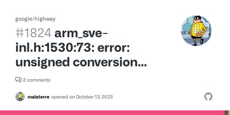 Arm Sve Inl H 1530 73 Error Unsigned Conversion From Int To Uint32