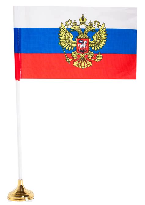 Купить российский флаг с гербом