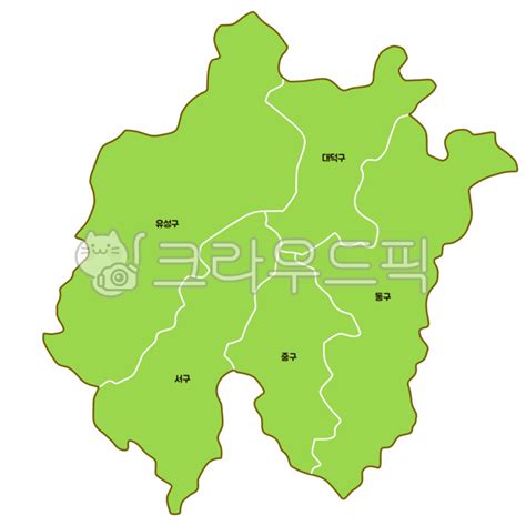 우리나라지도 대전 대전지도png 대전지도 대전시지도 사진 이미지 일러스트 캘리그라피 Pepper83작가