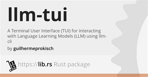 llm tui — rust 命令行工具 lib rs rust 包仓库