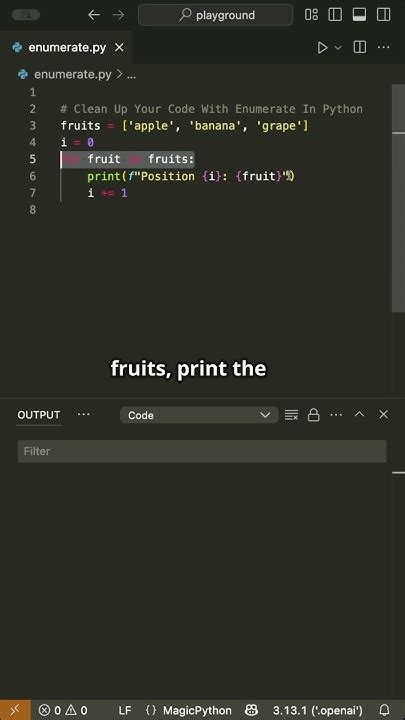 Boost Up Your Code With Enumerate In Python Youtube