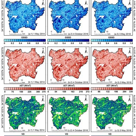 The Spatial Distribution Maps Of A 1a 3 Gssd B 1b 3 Et And