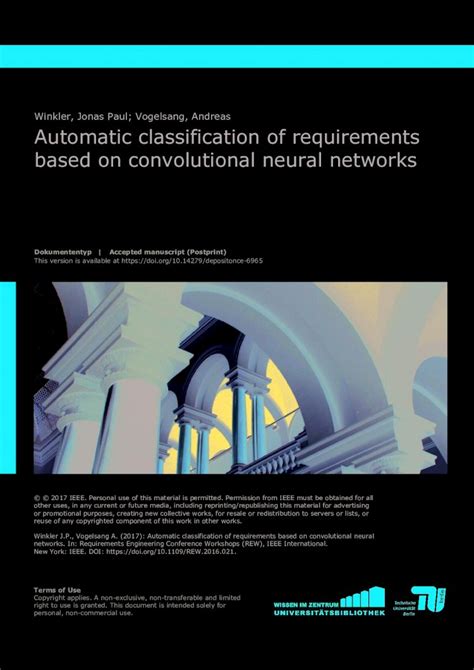 (PDF) Automatic Classification of Requirements Based on … · Convolutional neural networks (CNN ...