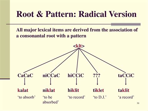 Ppt Lexical Representation In Semitic Type Morphology A Phonological Perspective Powerpoint