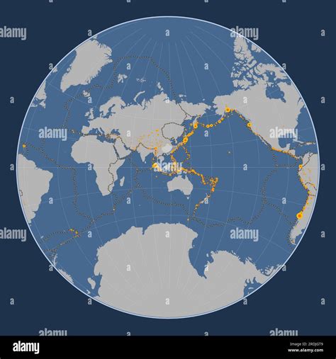 Shape Of The Yangtze Tectonic Plate On The Solid Contour Map In The Lagrange Projection Centered