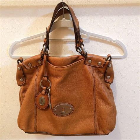Fossil Mckenna Brown Bag Lengkap Key Fob Dan Talpan Fullset Barang