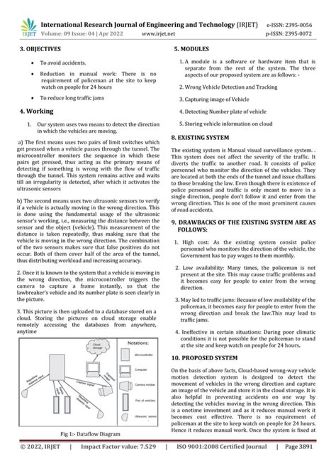 Wrong Way Vehicle Motion Detection System Pdf Auto Safety Technologies Auto Technology