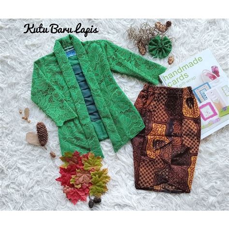 Jual Kebaya Kutu Baru Lapis Setelan Kebaya Modern Kebaya Brukat Cantik