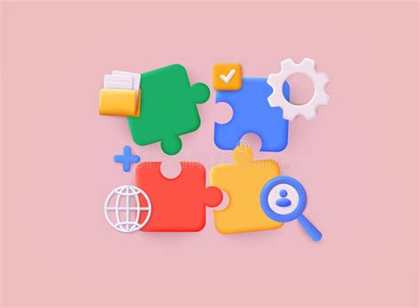 colorful puzzle pieces team metaphor people connecting puzzle elements problem solving