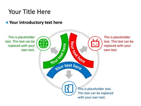 PowerPoint Slide Diagram Sections Multicolor Sections TG CrystalGraphics