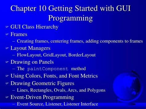 ppt chapter 10 getting started with gui programming powerpoint