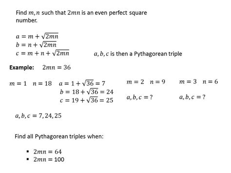 Pythagorean Triples