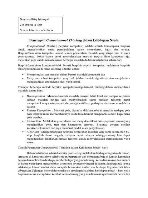 Contoh Computational Thinking 48 Koleksi Gambar