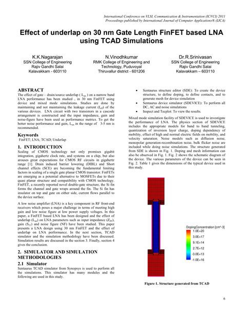 Pdf Effect Of Underlap On 30 Nm Gate Length Finfet Based Lna Using