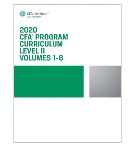 Buy Cfa Program Curriculum 2020 Level Ii Volumes 1 6 Set