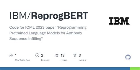 GitHub IBM ReprogBERT Code For ICML Paper Reprogramming Pretrained Language Models For