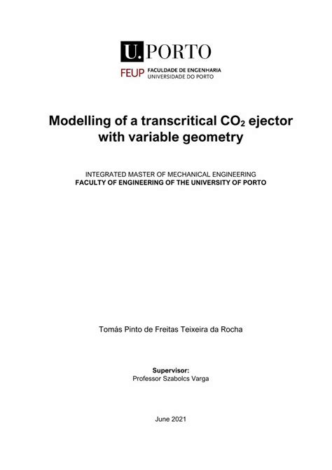 Pdf Modelling Of A Transcritical Co Ejector With Variable Geometry Dokumentips