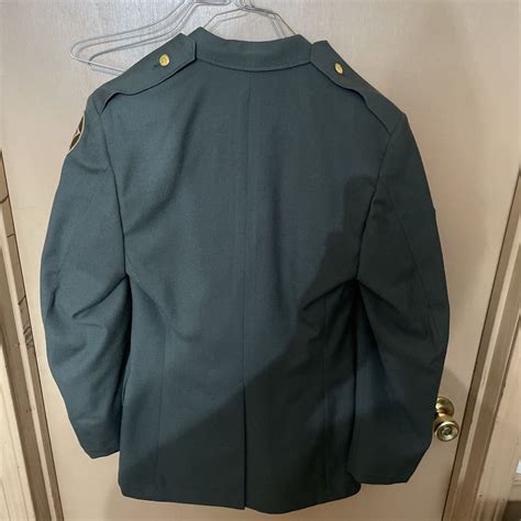 Us Army Mens Class A Dress Green Uniform 35r Coat Gem