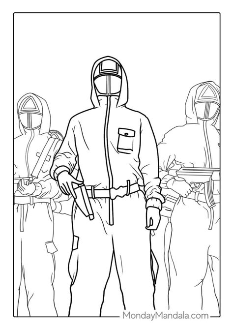 Squid Game Coloring Pages Free Pdf Printables