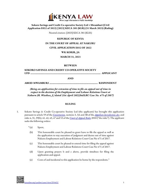 Extension To File Appeal Out Of Time Coa Pdf Judgment Law Appeal