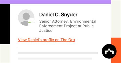 Daniel C Snyder Senior Attorney Environmental Enforcement Project