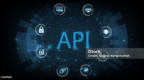 Application Programming Interface On Blue Background Software