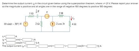 solved determine the output current loin the circuit given
