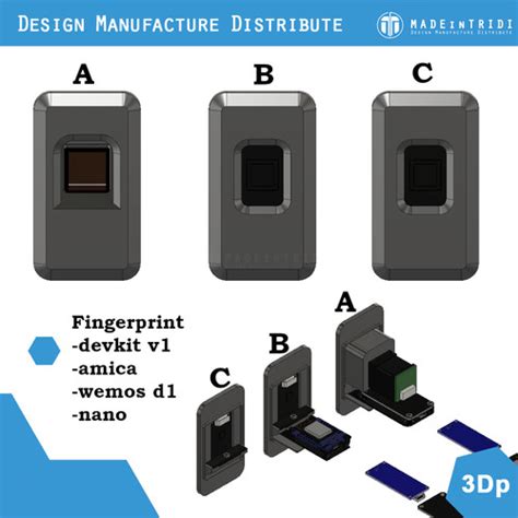Jual Casing Wall Mount Fingerprint Reader Arduino Nodemcu Esp Fingerprint Sensor B