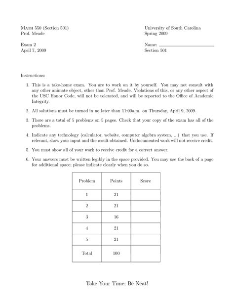 5 Problems For Exam 2 Vector Analysis Math 550 Docsity