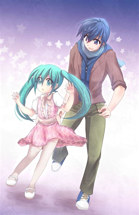 Hatsune Miku And Kaito Vocaloid Drawn By Salovesy Danbooru